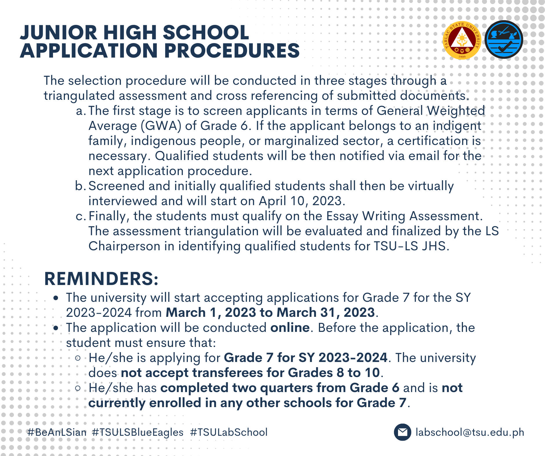 TSU Laboratory School Junior High School and Senior High School ...